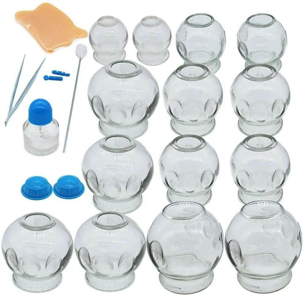NIVKART Chinese Medical Magnetic Acupuncture Vacuum Cupping Set OF 16 ...